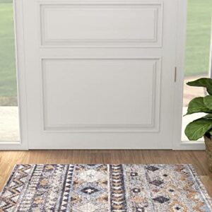 Unique Loom Eco Southwestern Collection Area Rug - Tubac (Rectangular 2' 0" x 3' 0", Khaki Gray/Black)