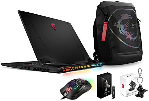 EXCaliberPC 2022 MSI Titan GT77 12UGS-009 (i7-12800HX, 32GB RAM, 1TB NVMe SSD, RTX 3070Ti 8GB, 17.3" 4K UHD, Windows 11 Pro) Gaming Laptop