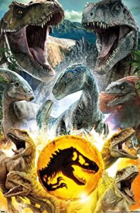 trends international jurassic world: dominion – group wall poster, 22.375″ x 34″, unframed version