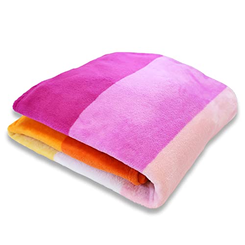 Lesbian Sunset Pride Super Plush Blanket - 50x60 Soft Throw Blanket - Perfect for Cuddle Season LGBT Lesbian Pride Blanket