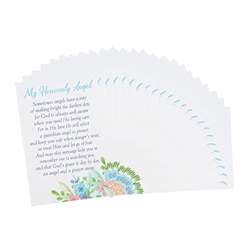 My Heavenly Angel Message Blue 3 x 2 Mini Cardstock Bookmarks Pack of 24