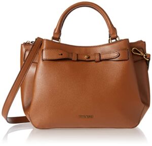 nine west aria satchel, saddle tan