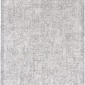 SAFAVIEH Abstract Collection 8' x 10' Ivory/Black ABT470Z Handmade Premium Wool & Viscose Living Room Dining Bedroom Area Rug