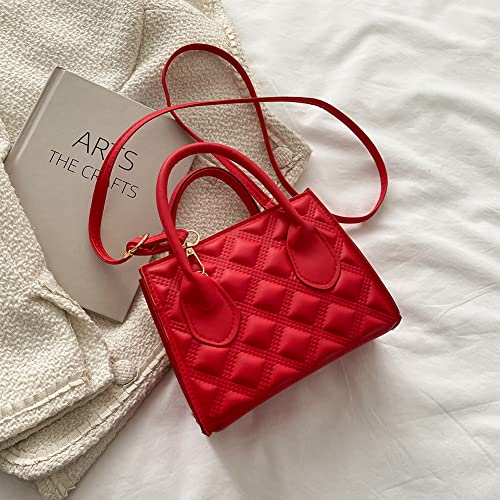 Hundred Fortune Women Fashion Lattice Embossing Shoulder Bags Female Leather Crossbody Bag