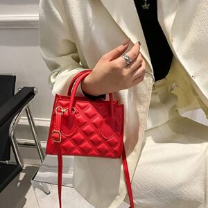 Hundred Fortune Women Fashion Lattice Embossing Shoulder Bags Female Leather Crossbody Bag