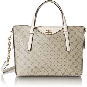 NINE WEST Geneva Jet Set Satchel, Beige Logo/Milk