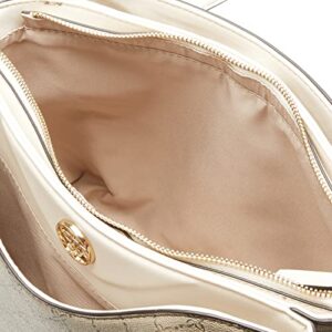 NINE WEST Geneva Jet Set Satchel, Beige Logo/Milk