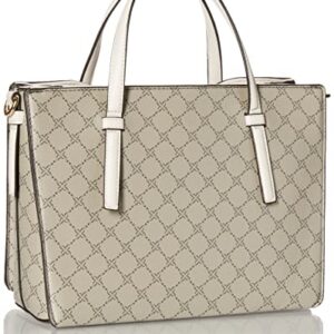 NINE WEST Geneva Jet Set Satchel, Beige Logo/Milk