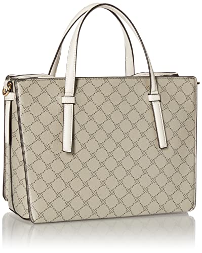 NINE WEST Geneva Jet Set Satchel, Beige Logo/Milk