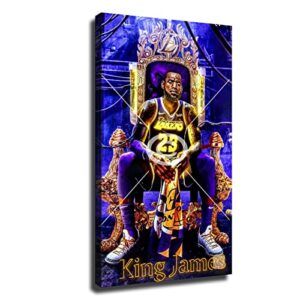 lebron james poster lakers basketball starl canvas art wal l poster fashion art interior aesthetic decor art hometank desert war poster room decor (no framde,16x24inch)