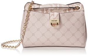 nine west clara crossbody, blush logo multi