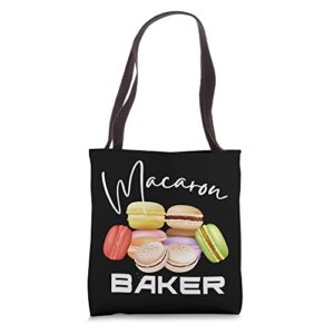 macaron baker french candy dessert love baking tote bag