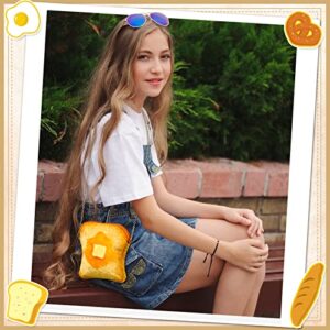 Butter Toast Shoulder Bag Cross Body Handbag Small Novelty Purse Food Purse Cute Pouch Wallet with Strap Messenger Bag