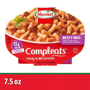 HORMEL COMPLEATS Beefy Mac & Cheese Microwave Tray, 7.5 Ounces (Pack of 7)