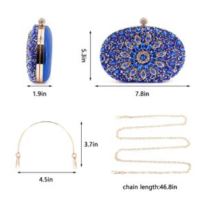 Naimo Beaded Rhinestone Evening Bag Crystal Clutch Purses for Women Wedding Party Bridal Handbag