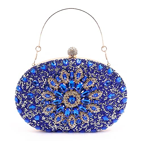 Naimo Beaded Rhinestone Evening Bag Crystal Clutch Purses for Women Wedding Party Bridal Handbag