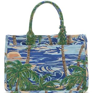 Vince Camuto womens Orla Tote, Blue Palm, One Size US