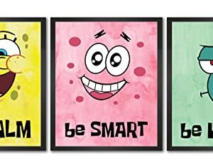 Posters for Boys Room Decor - Kids Bathroom Decor, Kids Room Decor for Boys, 8x10 Inches Set of 3 UNFRAMED by GROUP DMR