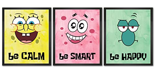 Posters for Boys Room Decor - Kids Bathroom Decor, Kids Room Decor for Boys, 8x10 Inches Set of 3 UNFRAMED by GROUP DMR