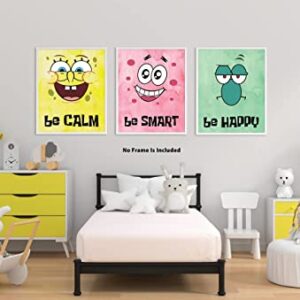 Posters for Boys Room Decor - Kids Bathroom Decor, Kids Room Decor for Boys, 8x10 Inches Set of 3 UNFRAMED by GROUP DMR