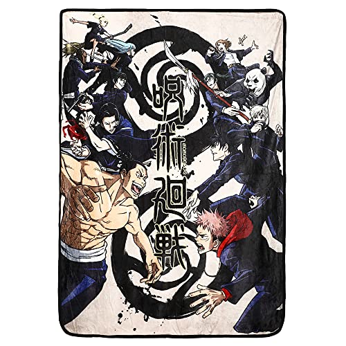 Bioworld Jujutsu Kaisen 48" x 60" Character Throw Blanket