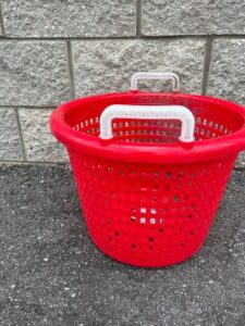 lee fisher sports all purpose heavy duty handy basket-red