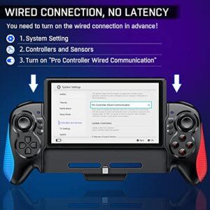 Switch Controller for Nintendo Switch/OLED, One-Piece Joypad Controller Replacement for Nintendo Switch Pro Controller, Switch Controllers Remote with Adjustable TURBO and Dual Motor Vibration