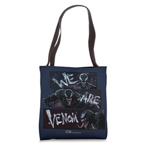 marvel venom: let there be carnage we are venom panels tote bag