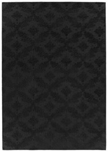 garland rug charleston 6 ft. x 9 ft. area rug black