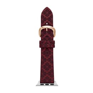 kate spade new york women’s burgundy jacquard band for apple watch®, 38/40/41mm (model: kss0140)