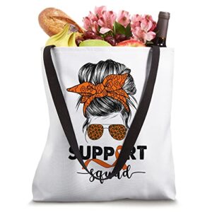 Leukemia Awareness Cancer Leopard Print Heart Orange Ribbon Tote Bag