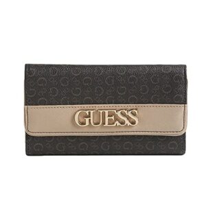 guess factory women’s brooker logo slim clutch wallet