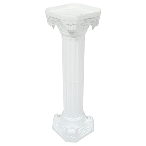 Yardwe White Roman Pillar Greek Column Statue Wedding Pillar Plastic Roman Collum Props Pant Stand Figurine Pillar Sculpture Wedding Decoration Home Garden Decoration