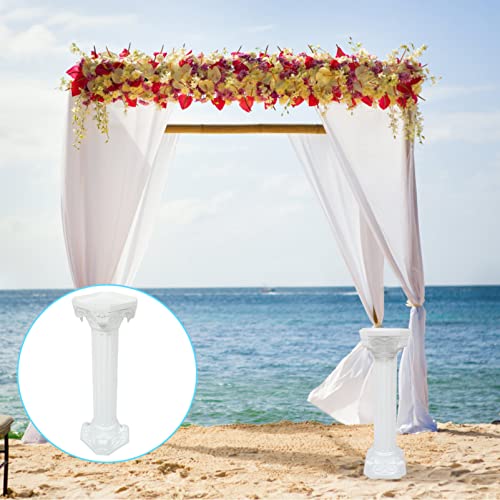 Yardwe White Roman Pillar Greek Column Statue Wedding Pillar Plastic Roman Collum Props Pant Stand Figurine Pillar Sculpture Wedding Decoration Home Garden Decoration