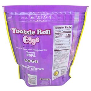 Tootsie Roll Eggs Candy Coated Egg Shaped Individually Wrapped Easter Candy, 23 oz Resealable Bag (Single)