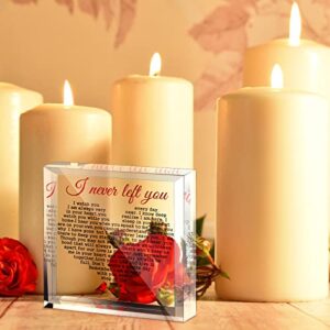 Red Cardinal Acrylic Sympathy Gifts I Never Left You Memorial Bereavement Gifts with Remembrance Condolence Gift for Loss of Loved One Loss of Father Loss of Mother Grieving Gifts Keepsake Paperweigh