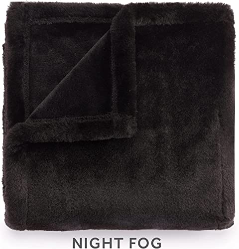 Sunbeam Royal Faux Fur Night Fog Heated Personal Throw / Blanket, Cozy-Warm, Adjustable Heat Settings