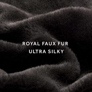 Sunbeam Royal Faux Fur Night Fog Heated Personal Throw / Blanket, Cozy-Warm, Adjustable Heat Settings