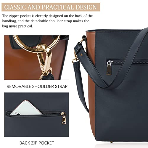 Handbags for Women Vegan Leather Purses and Handbags Ladies Tote Shoulder Bag Large Hobo Bags for School Work Travel