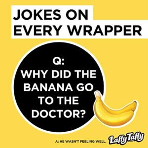 Laffy Taffy Candy Jar, Banana, 145 Count