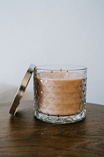 Gold Canyon™ - Cinnamon Vanilla Scented Candle, Three-Wick, Heritage Diamond-Cut Glass Jar, New & Improved Look 2022