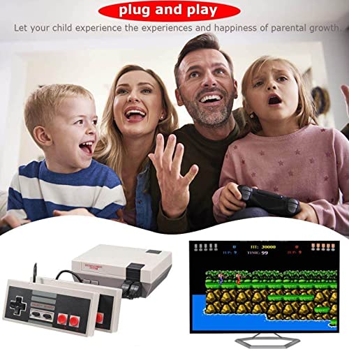 Classic Retro Game Console, 8-Bit Gaming System, Built-in 620 Video Games and 2 Classic Controllers, AV Output Video Games for Ideal Gift for Kids and Adults