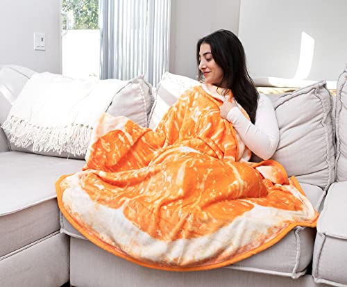 Orange Slice Round Fleece Throw Blanket | Plush Soft Polyester Cover for Sofa and Bed, Cozy Home Decor Room Essentials and Collectibles | 60 Inches