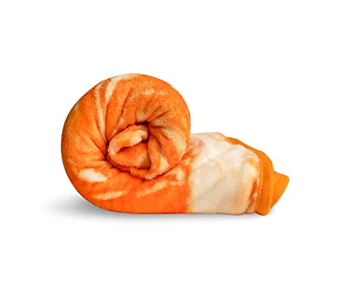 Orange Slice Round Fleece Throw Blanket | Plush Soft Polyester Cover for Sofa and Bed, Cozy Home Decor Room Essentials and Collectibles | 60 Inches