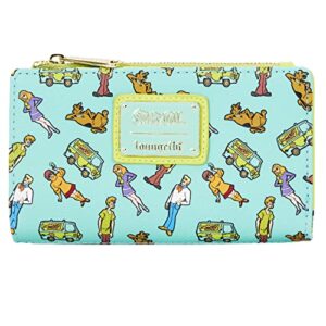 loungefly scooby doo all over print faux leather wallet