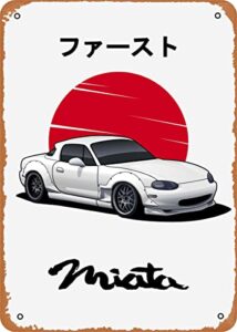 ysirseu mazda miata mx5 metal tin sign 8 x 12 in car posters vintage poster man cave decorative