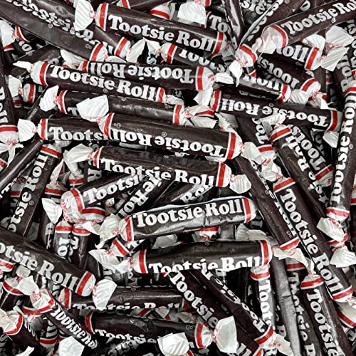 Tootsie Rolls Bulk Tootsie Roll Juniors Individually Wrapped Chewy Taffy Candy, Bulk Tootsie Rolls Candy Pack, Tootsie Rolls Individually Wrapped, Kosher Candy (4 Pound)