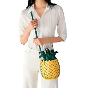 Kate Spade New York Pineapple Crossbody Bucket Bag Colada Novelty Yellow Multi