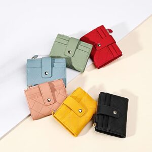 SUMGOGO Wallets for Women Small Coin Purse Card Holder Wallet Front Zipper Pocket Mini Slim Bifold Wallets (Green)