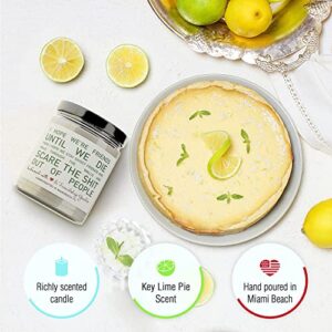 Friend Gifts, Unique Fun Hand-Poured 9oz Soy Candle with Key Lime Pie Scent, Made in USA, Friendship Gift Ideas, Funny Birthday Gifts for Women, and Cute Moving Away Gifts for Friends Female